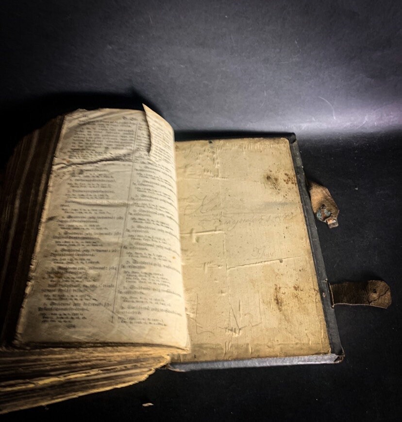 200 Years Old ANTIQUE Latvian Gothic Bible for Old and New Testament ...