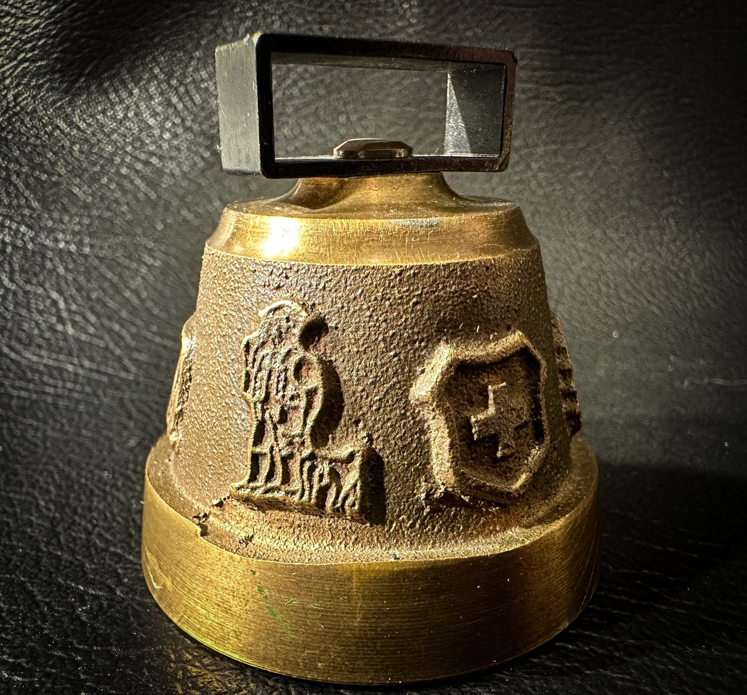 Heavy Brass Small Cute Switzerland Zermatt Ring Bell Collectible Cute ...