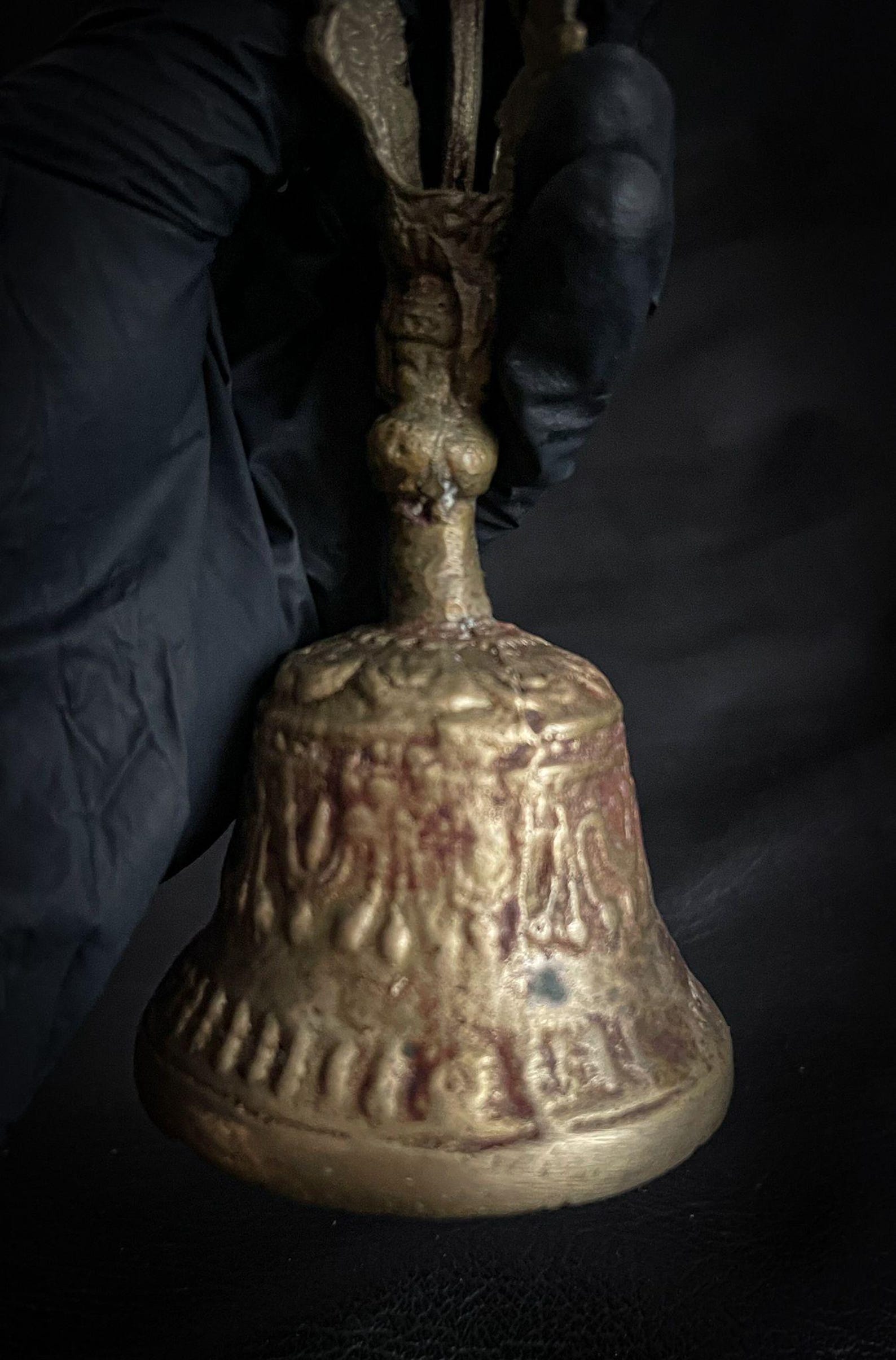 Chinese Ritual Bell, Buddhist Ritual Hand Bell, Tibet Brass Bell With ...