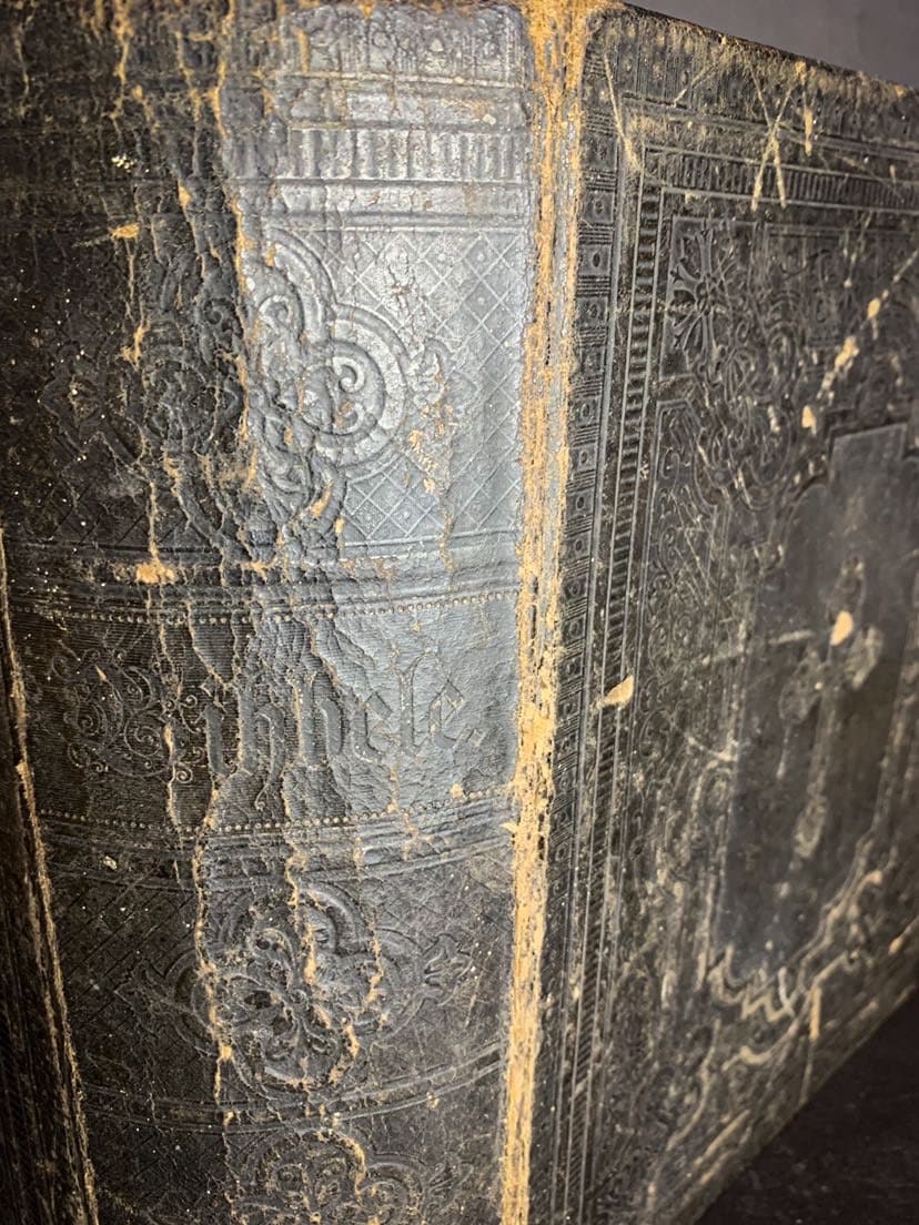 120 Years Old EXTRA LARGE Antique Latvian Bible bihbele for Old and New ...