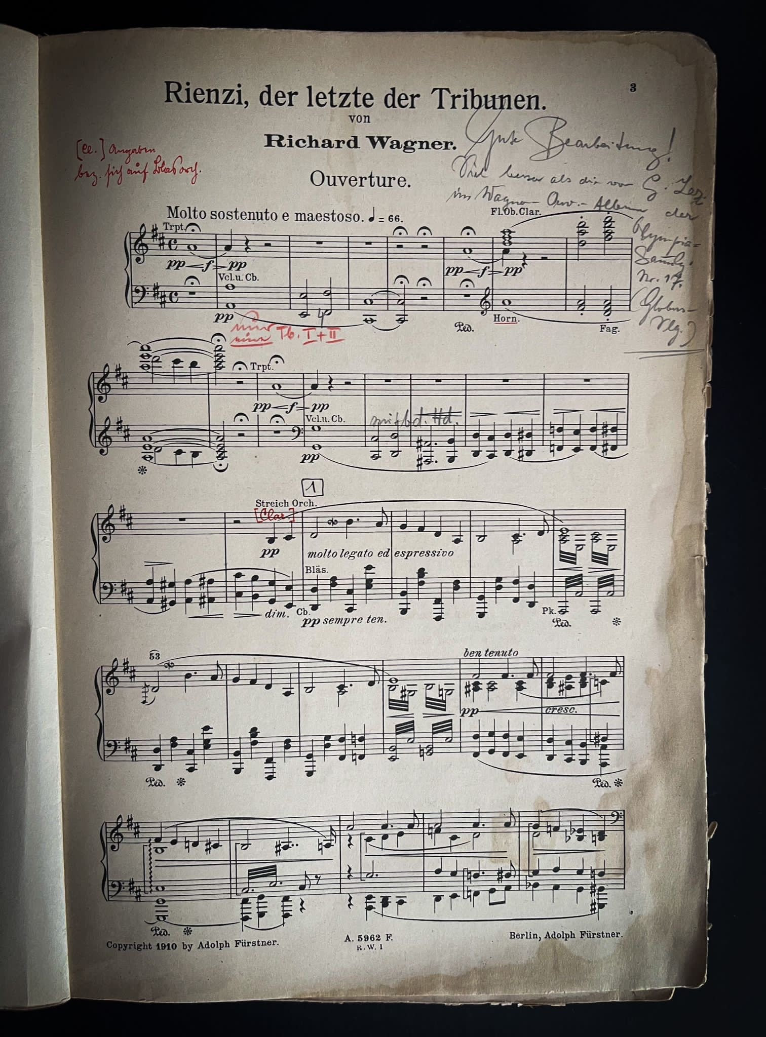 Rare Antique German Music Book Issued in the Year of 1910 Richard’s ...