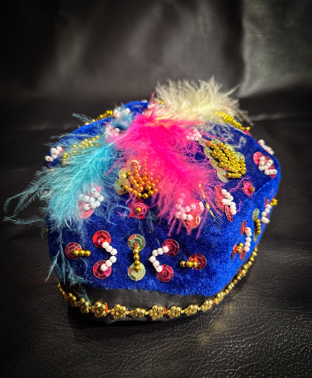 Authentic Woman or Child TUBETEIKA. Vintage Kazakh Skull Cap ...