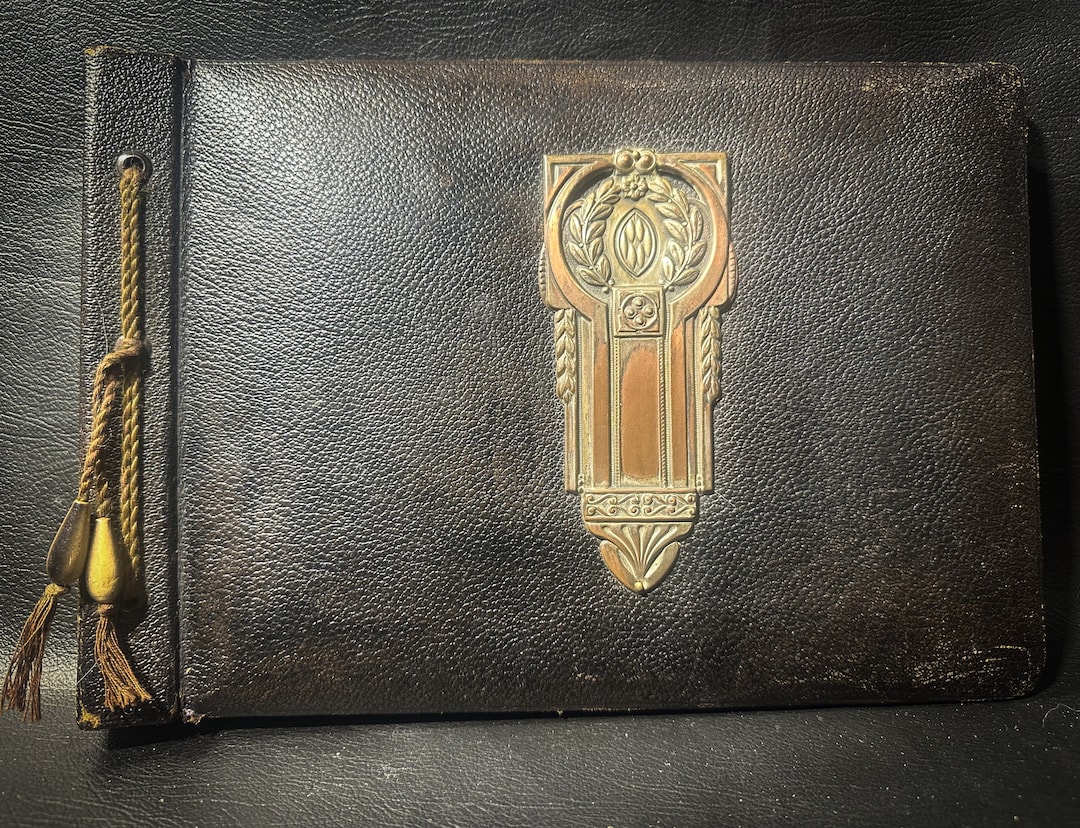 Vintage Retro Latvian Art Nouveau Photo Album Rare Photo Book Leather ...
