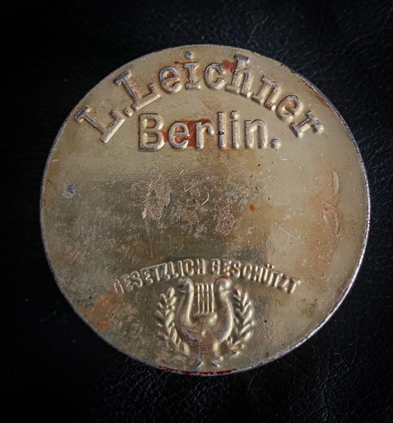Antique Makeup Tin, Metal Collectible Perfume Tin, 1800s Antique Powder ...