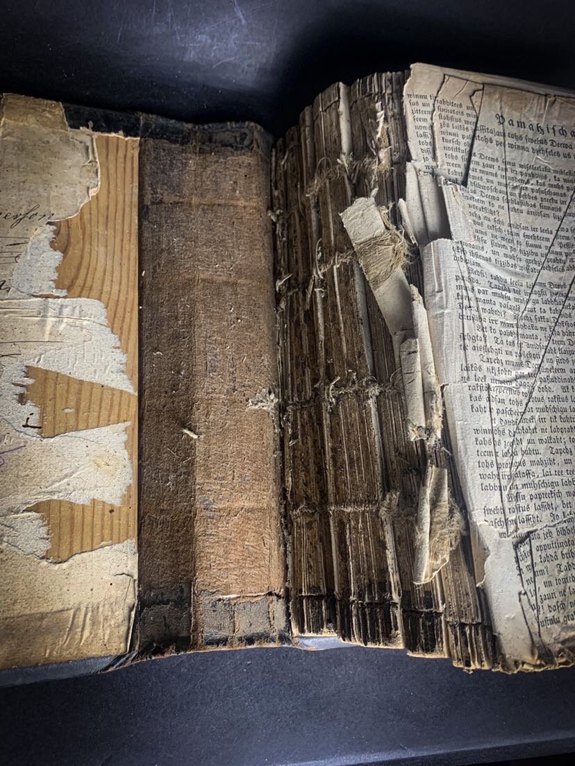 200 Years Old ANTIQUE Latvian Gothic Bible for Old and New Testament ...