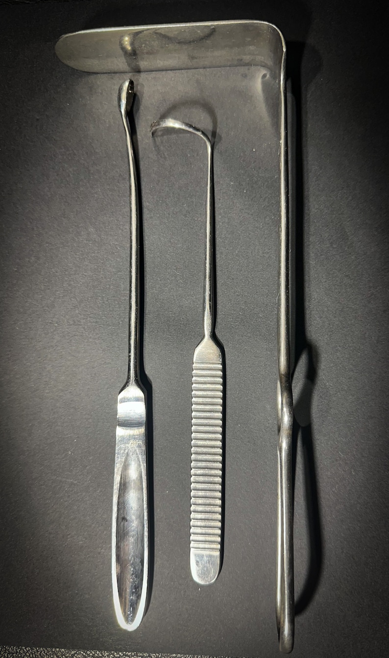3 Surgical USSR Medical Tools Doyen Raspatory, Langenbeck Retractor ...