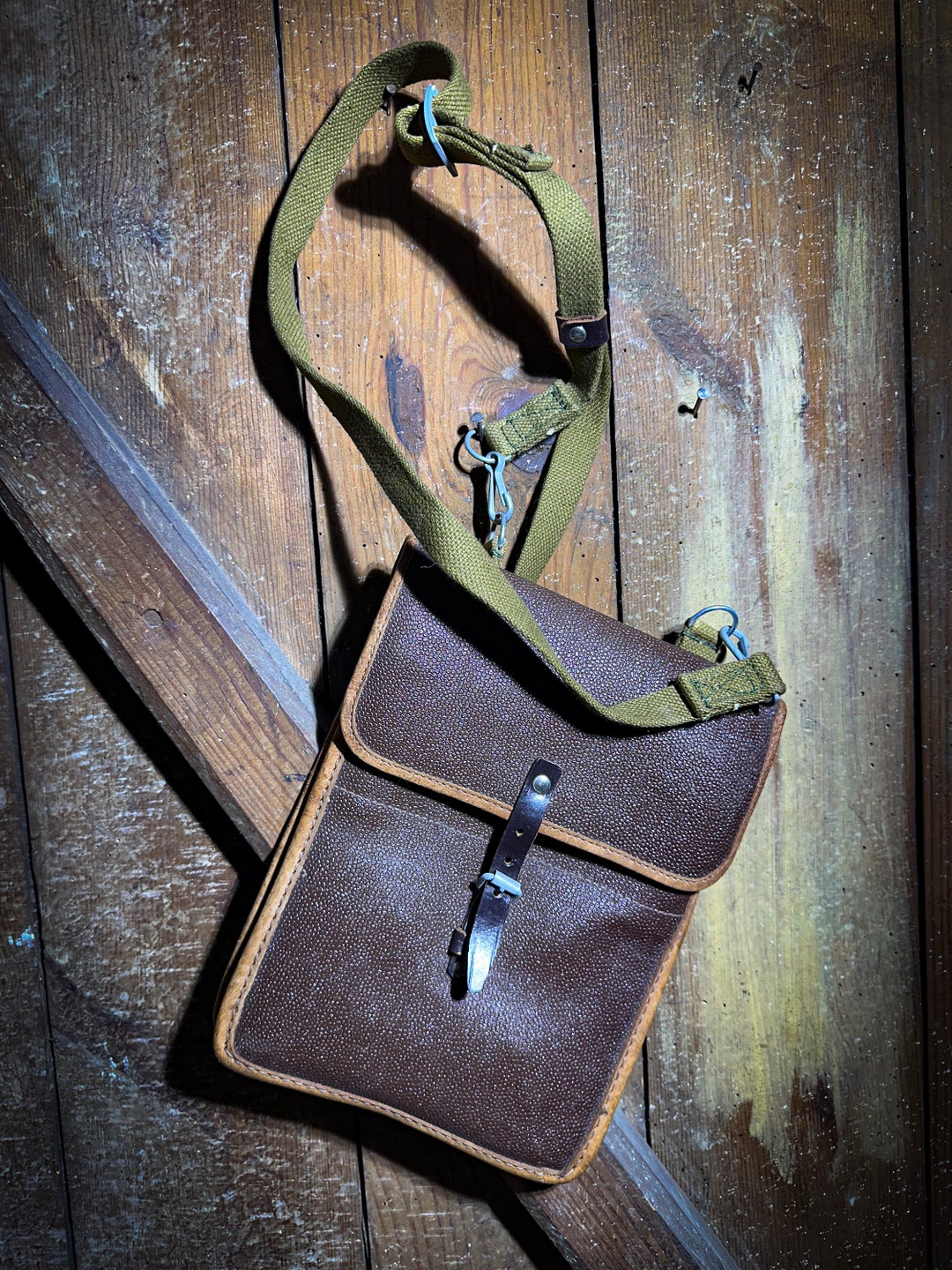 Red Army RKKA Tablet Textile Map Bag Case Authentic Strap Leather Strap ...