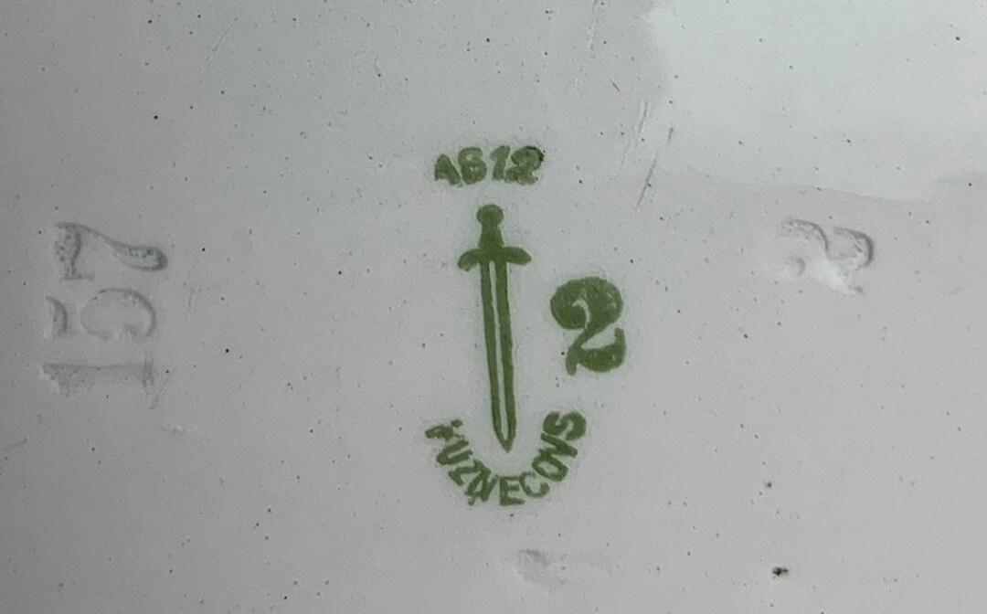 Legendary Kuznetsov Factory. Oval Serving Dish or Platter. Green ...