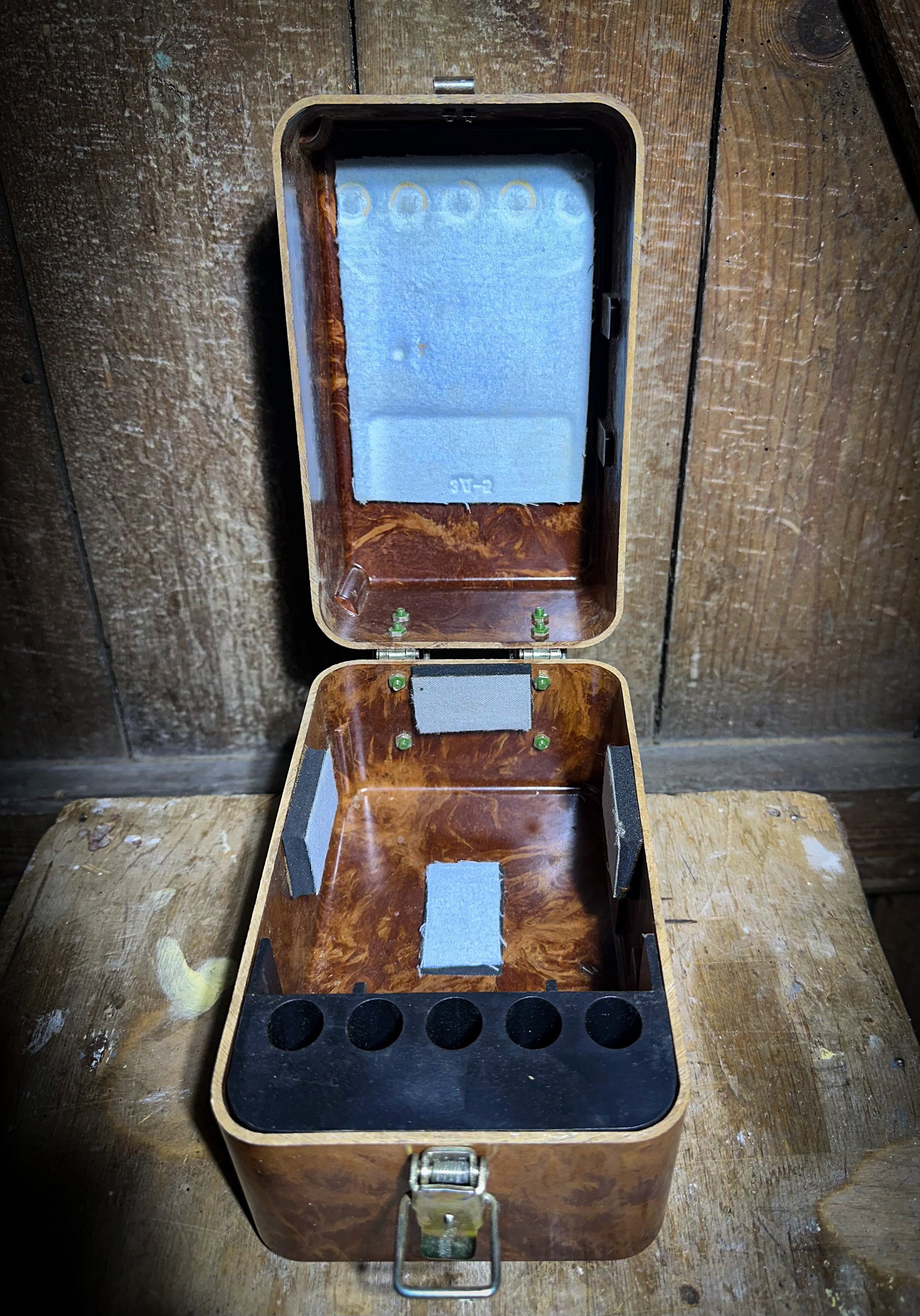Army Military Bakelite Box Vintage Dosimeter DP-24 AMMO Chest Organizer ...