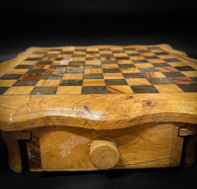 ANTIQUE Wooden International Draughts Checkers 10x10. Board - Etsy