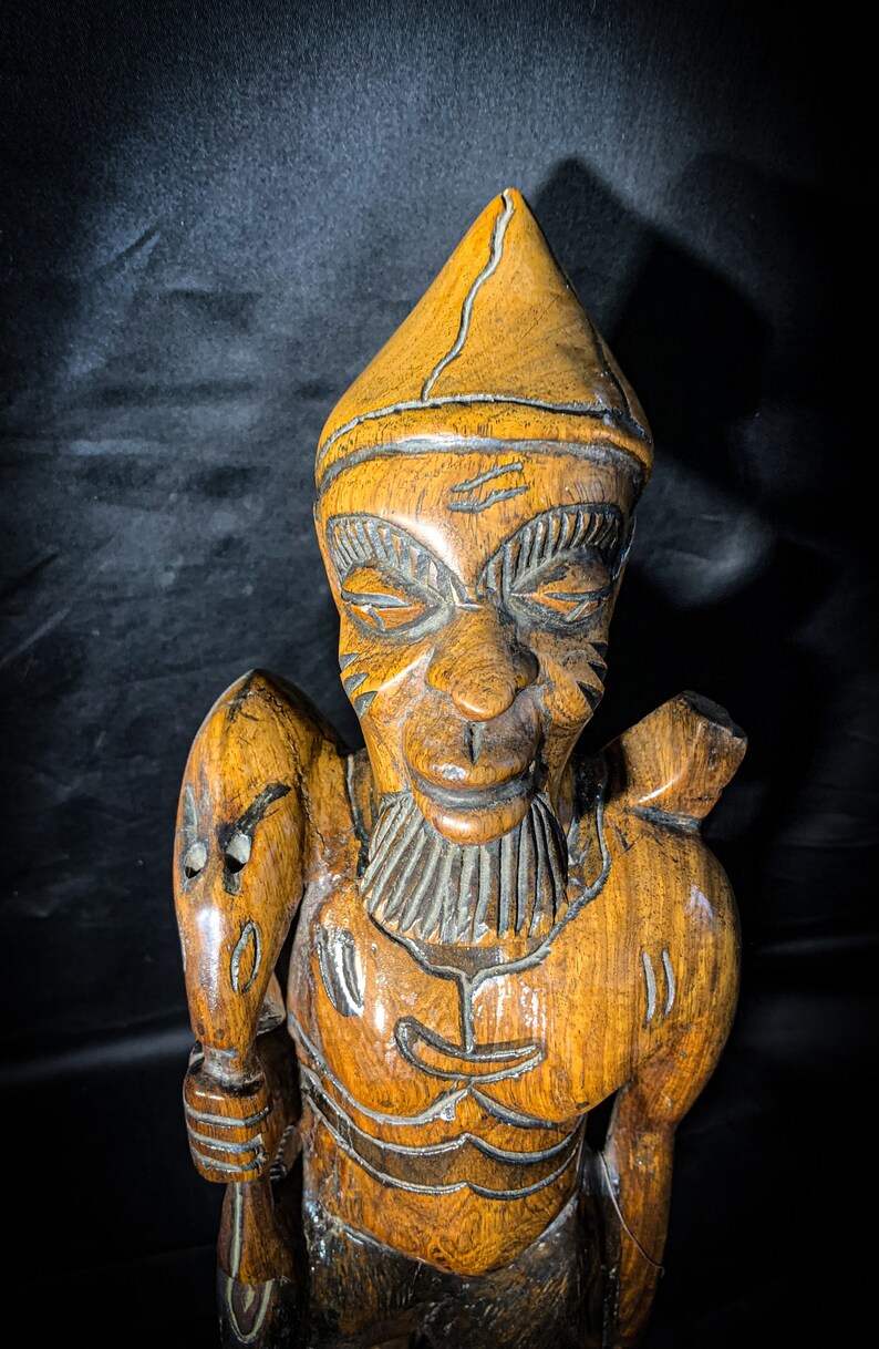 Wooden Zulu Warrior With Spear. African Wooden Statue. Vintage African ...
