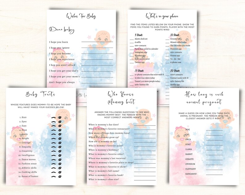 Modern Gender Reveal Games, Baby Shower Games, Gender Reveal Ideas ...