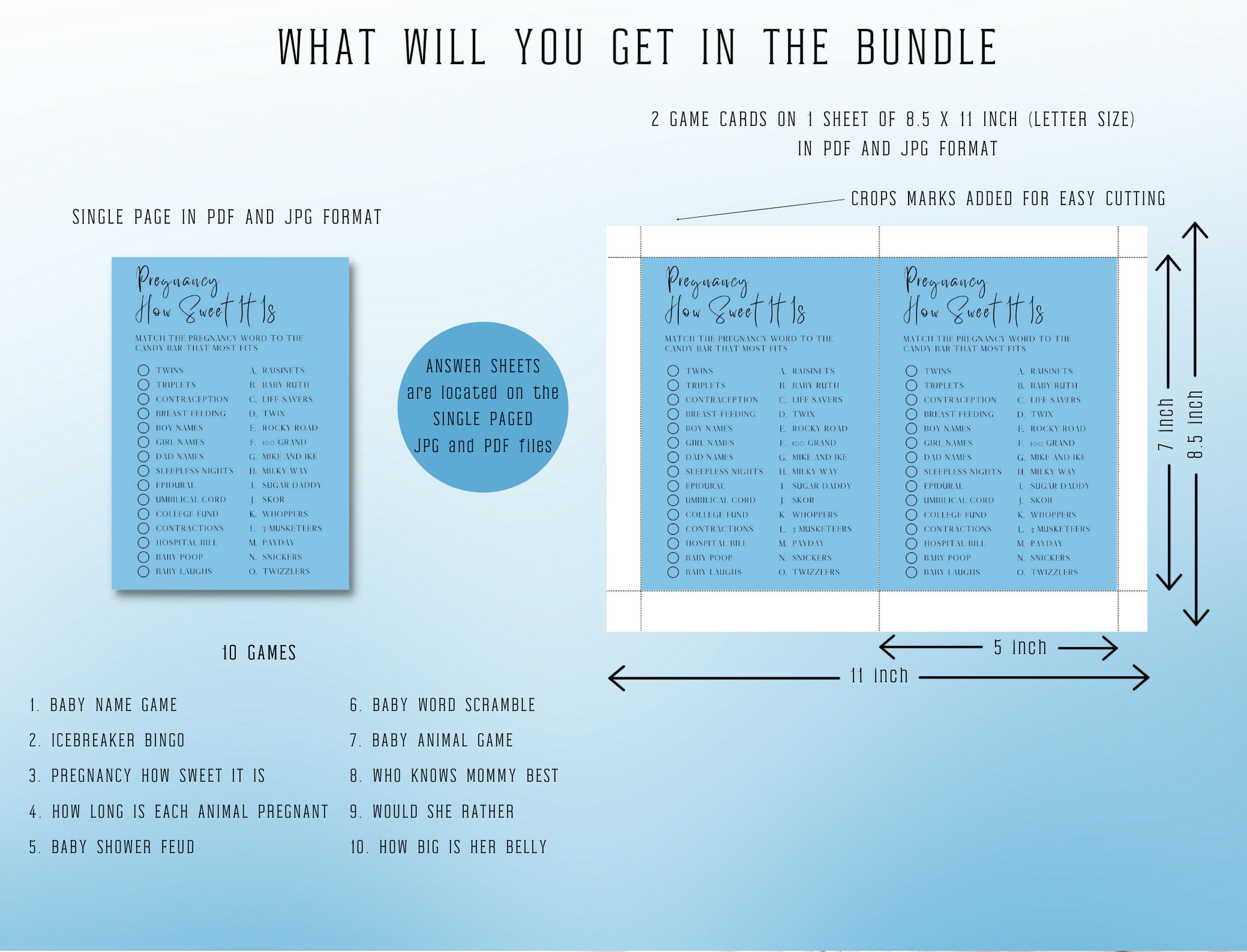 Modern Baby Shower Games, Baby Game Bundle, Shower Game Bundle, Game ...