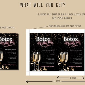 Botox and Bubbly Party Invite, Botox Invitation, Aesthetic Nurse ...