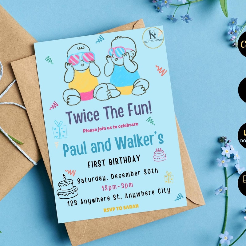 Twins 1st Birthday - Etsy