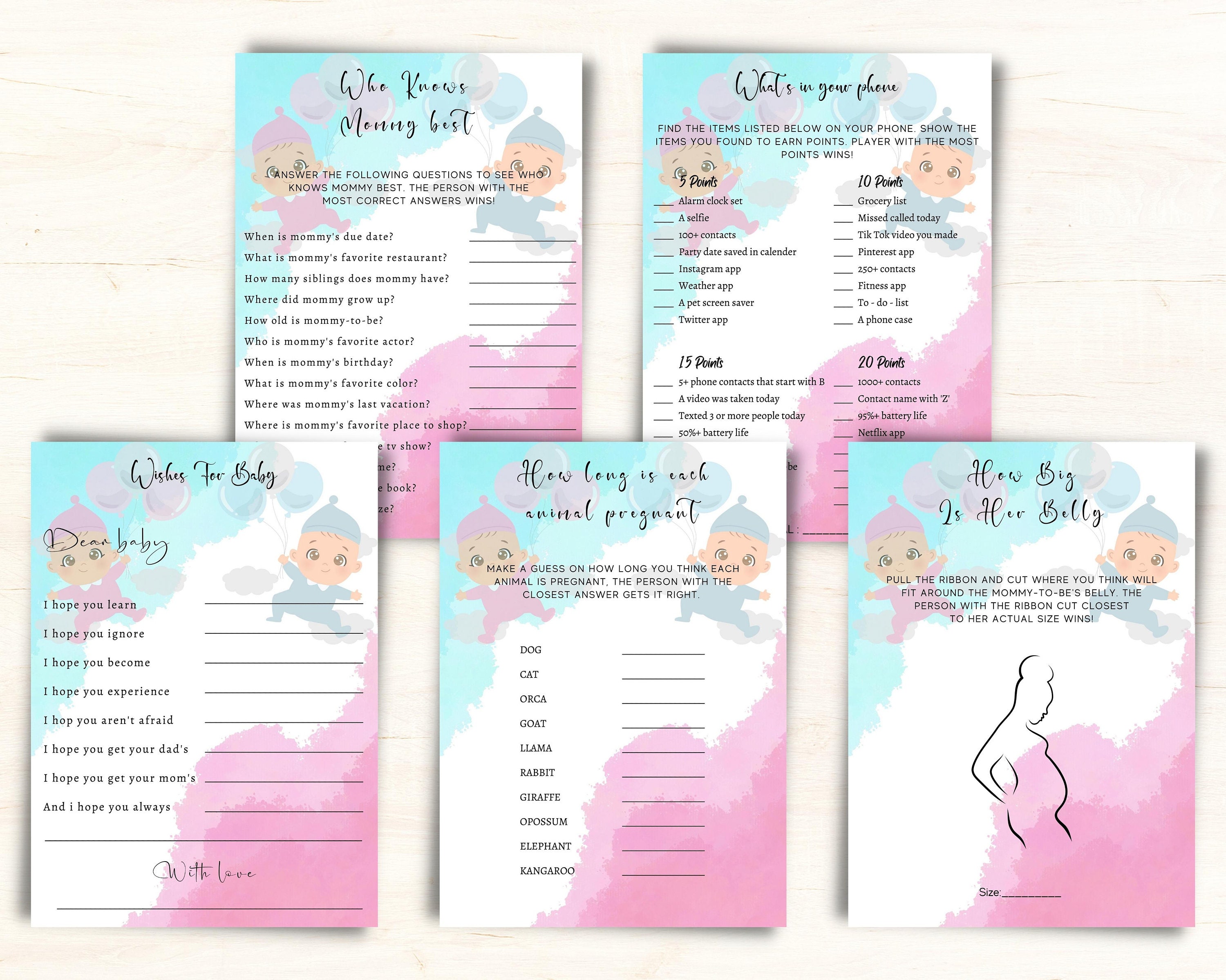 Modern Gender Reveal Games, Baby Shower Games, Gender Reveal Ideas ...