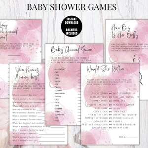 Modern Baby Shower Games, Baby Game Bundle, Shower Game Bundle, Game ...