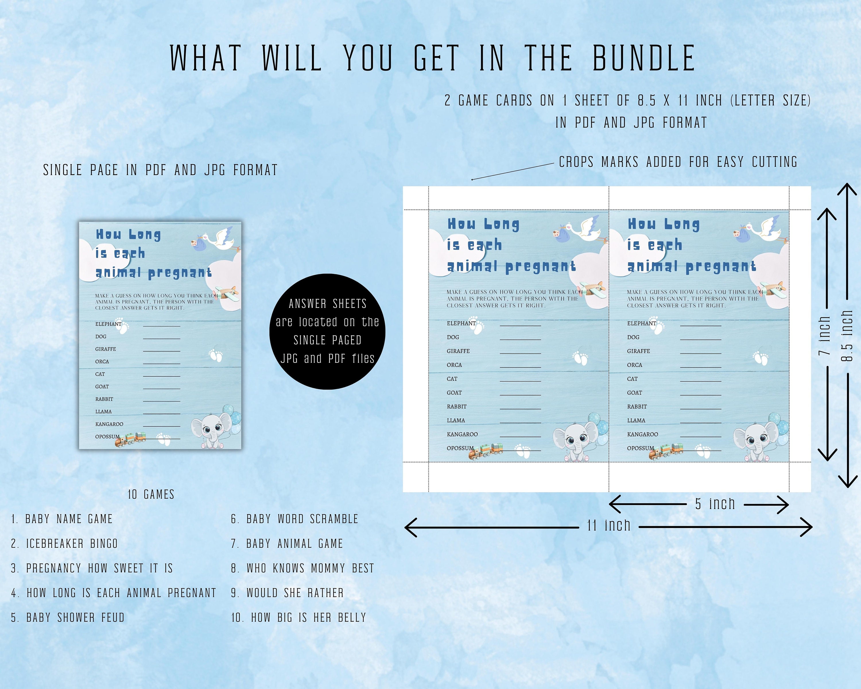 Modern Baby Shower Games, Baby Game Bundle, Shower Game Bundle, Game ...