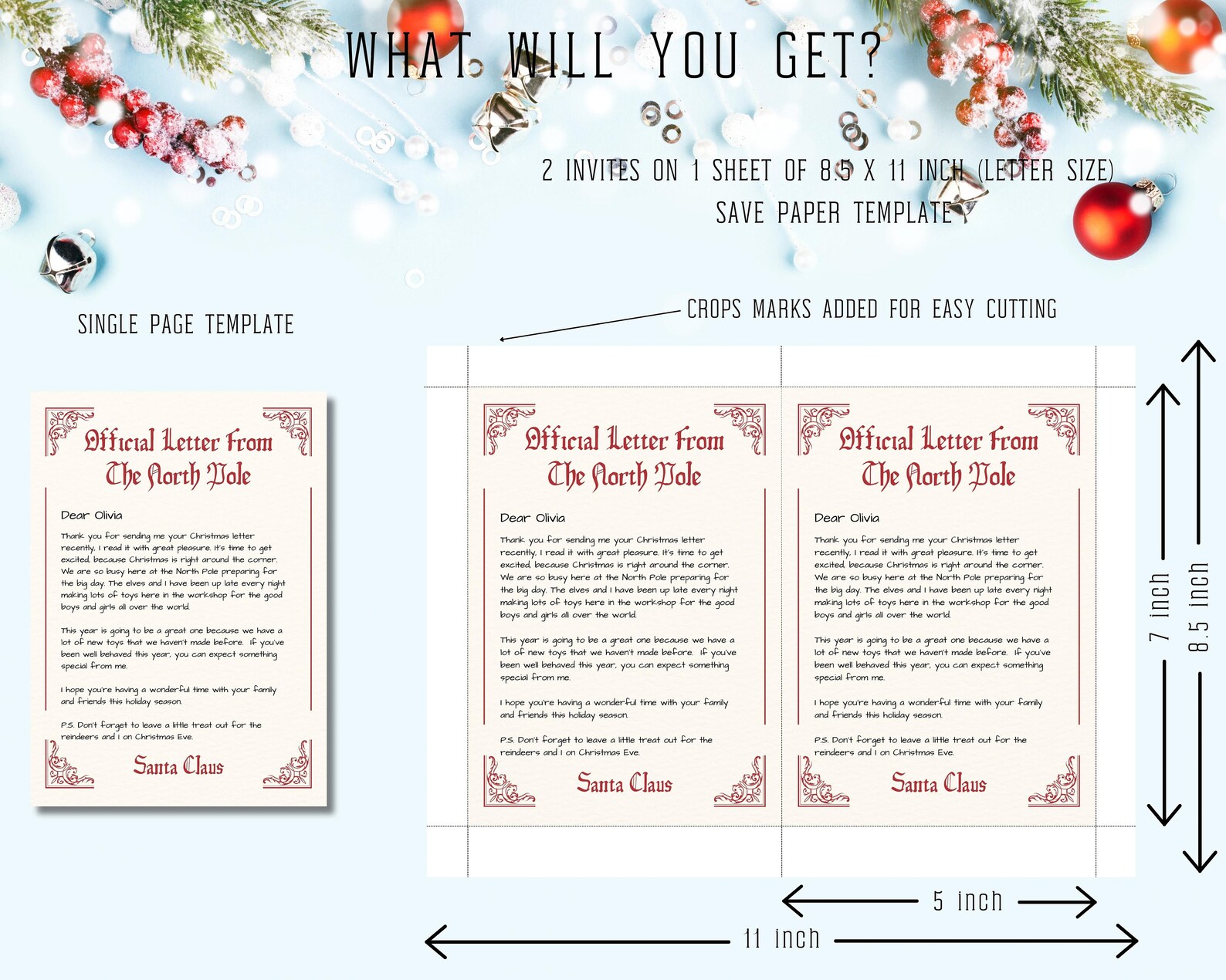 Personalised Letter From Santa, Christmas Letter, Children's Christmas ...