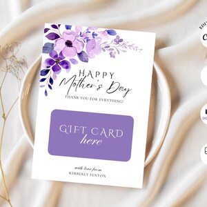Editable Mothers Day Gift Card Holder, Printable Gift, Instant Download ...