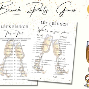 Brunch Party Games, Brunch Games, Bridal Shower Games, Hens Party ...