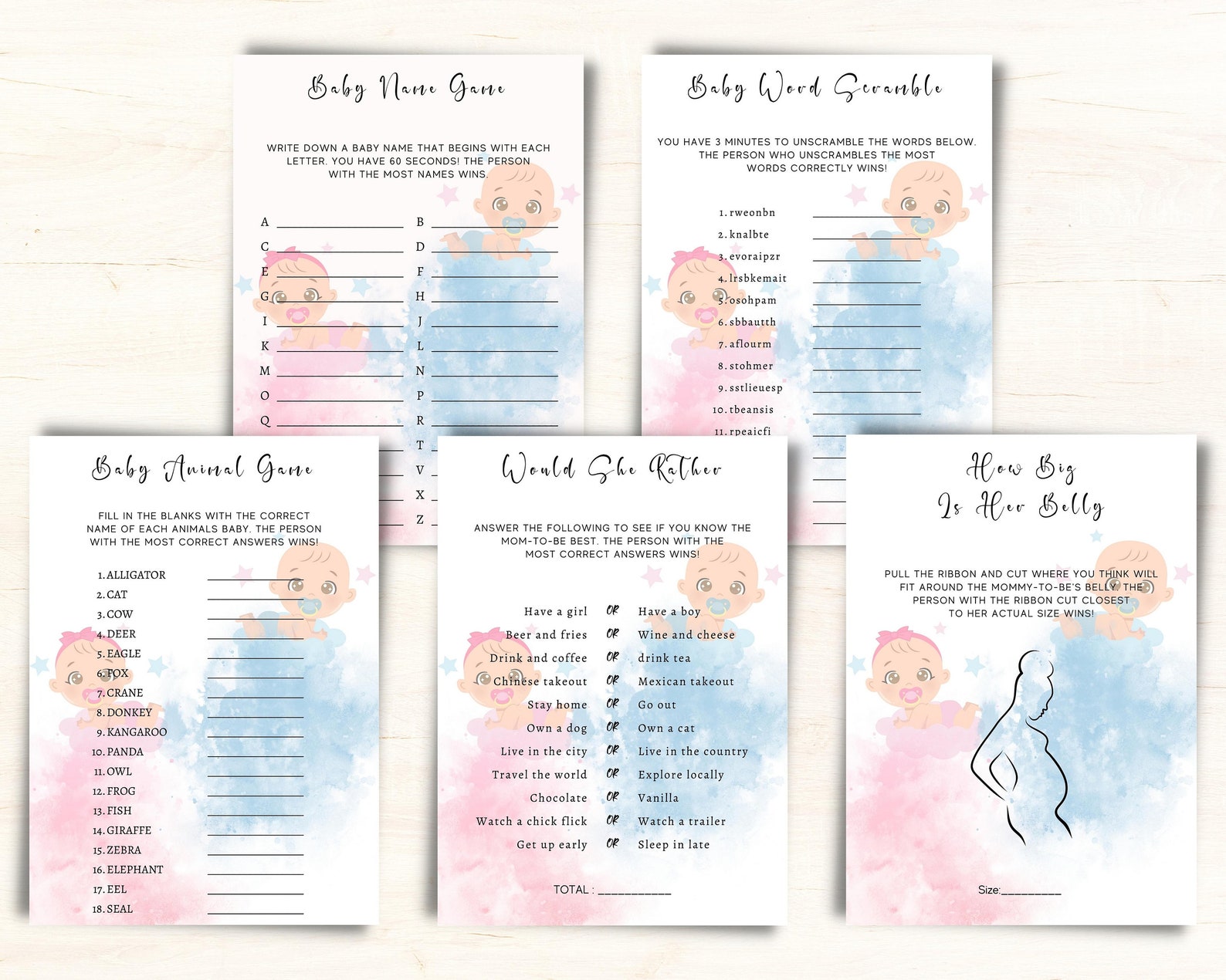 Modern Gender Reveal Games, Baby Shower Games, Gender Reveal Ideas ...