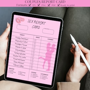 Couples Report Card, Anniversary Gift, Date Night Games, Couples Games ...