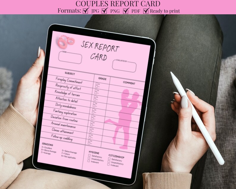 Couples Report Card, Anniversary Gift, Date Night Games, Couples Games ...