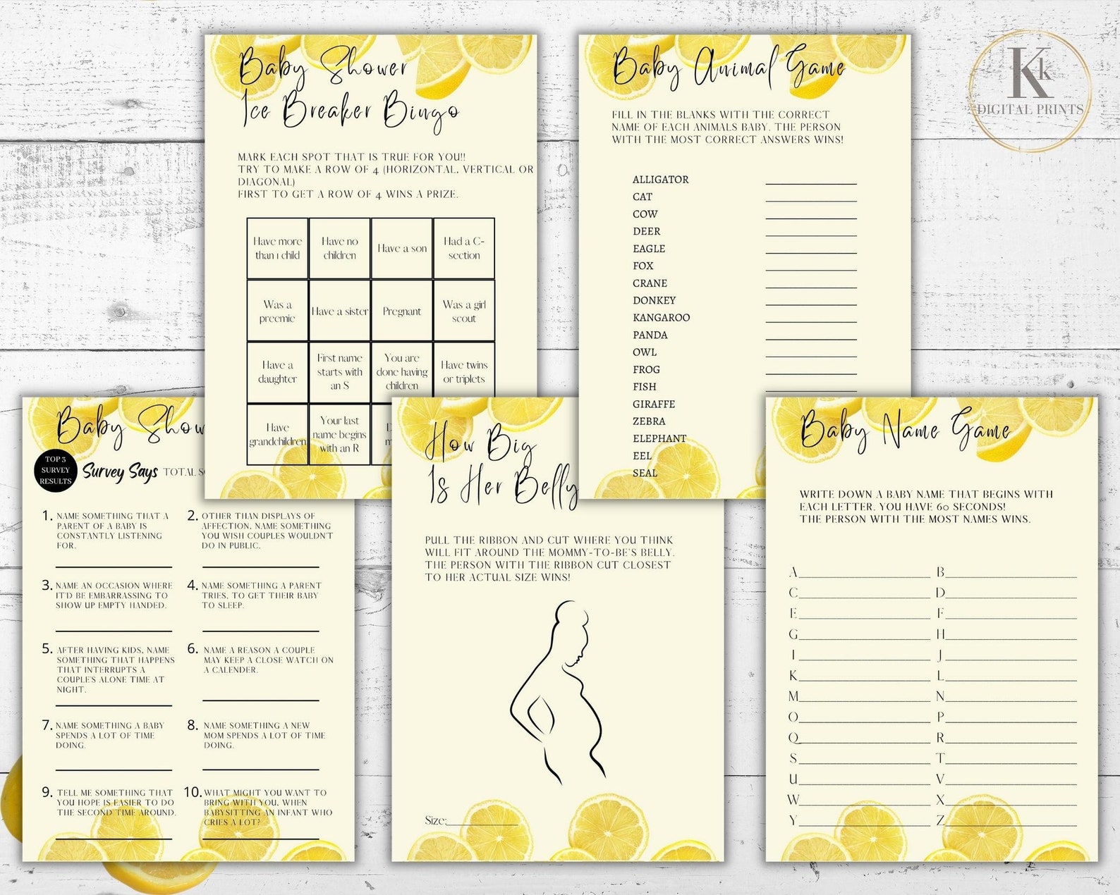 Modern Baby Shower Games, Baby Game Bundle, Shower Game Bundle, Game ...