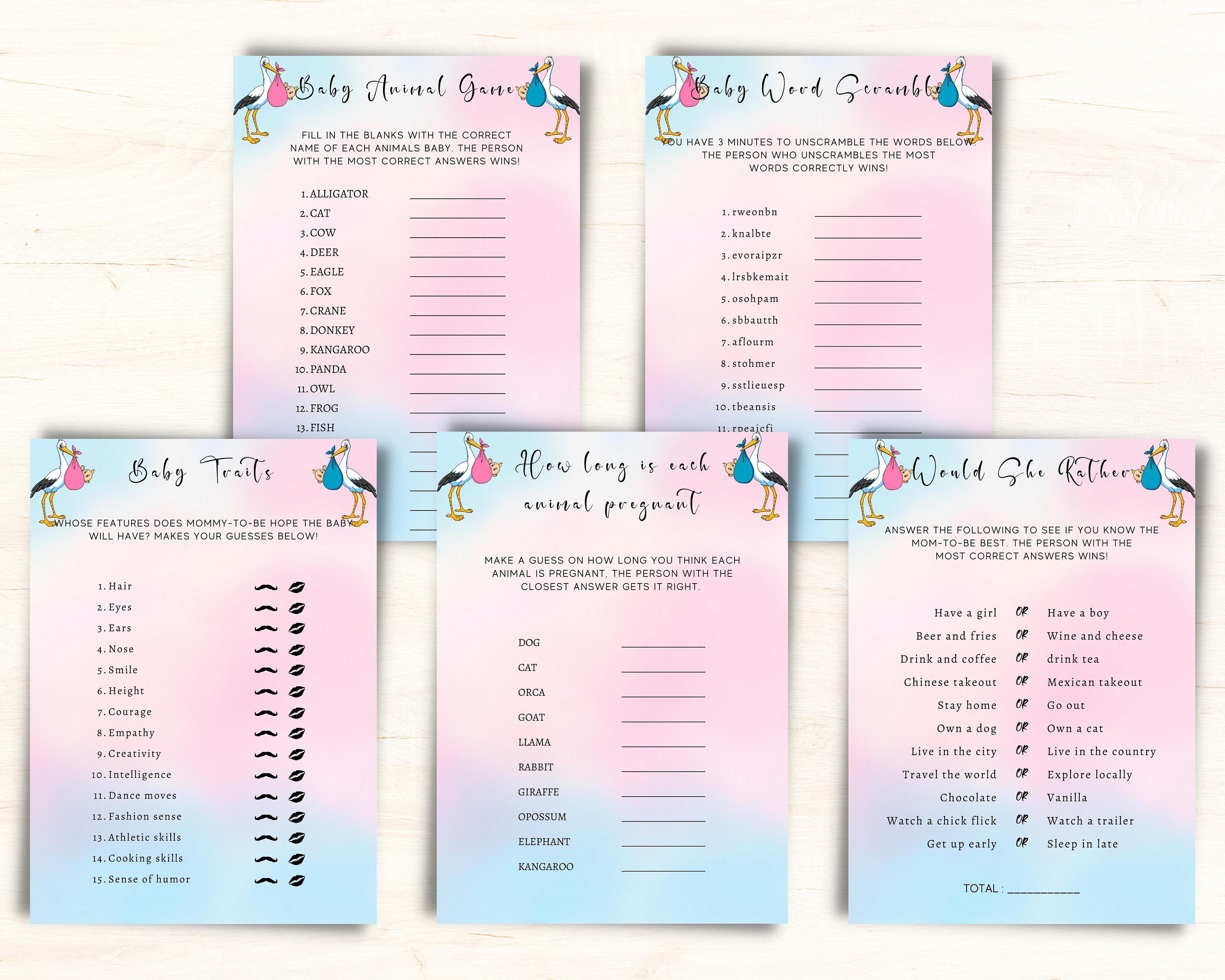 Modern Gender Reveal Games, Baby Shower Games, Gender Reveal Ideas ...