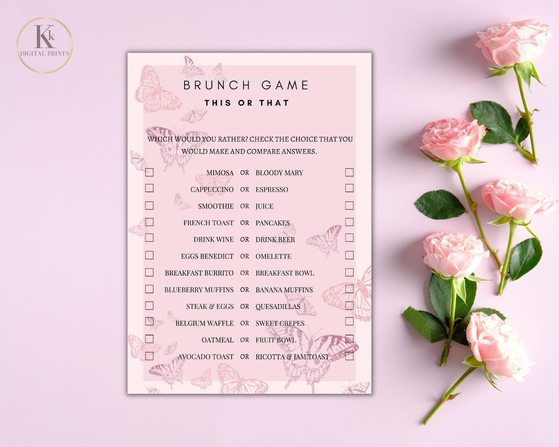Brunch Party Games, Brunch Games, Bridal Shower Games, Hens Party ...