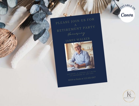 Retirement Party Invitation Digital Template Retirement - Etsy