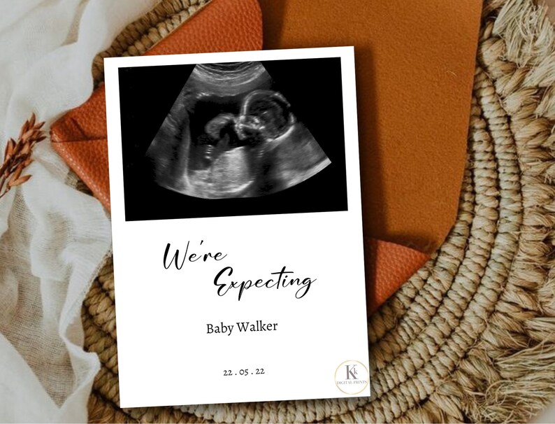 Pregnancy Announcement Printable Card Photo Pregnancy Card - Etsy