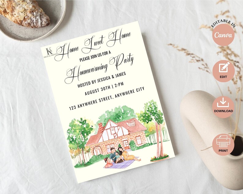 Home Sweet Home, Housewarming Invitation, New Home, New House Invite ...