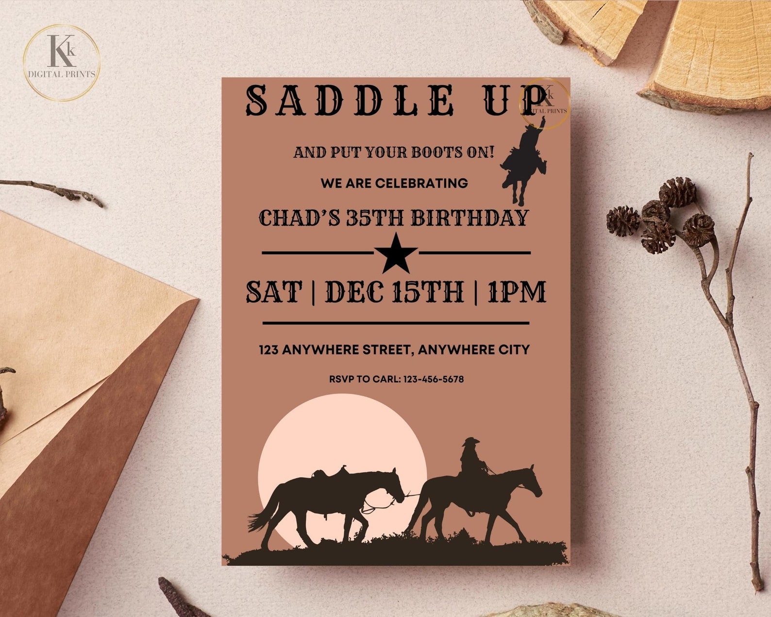 Western Birthday Invitation, Saddle up Birthday Invite, Wild West ...