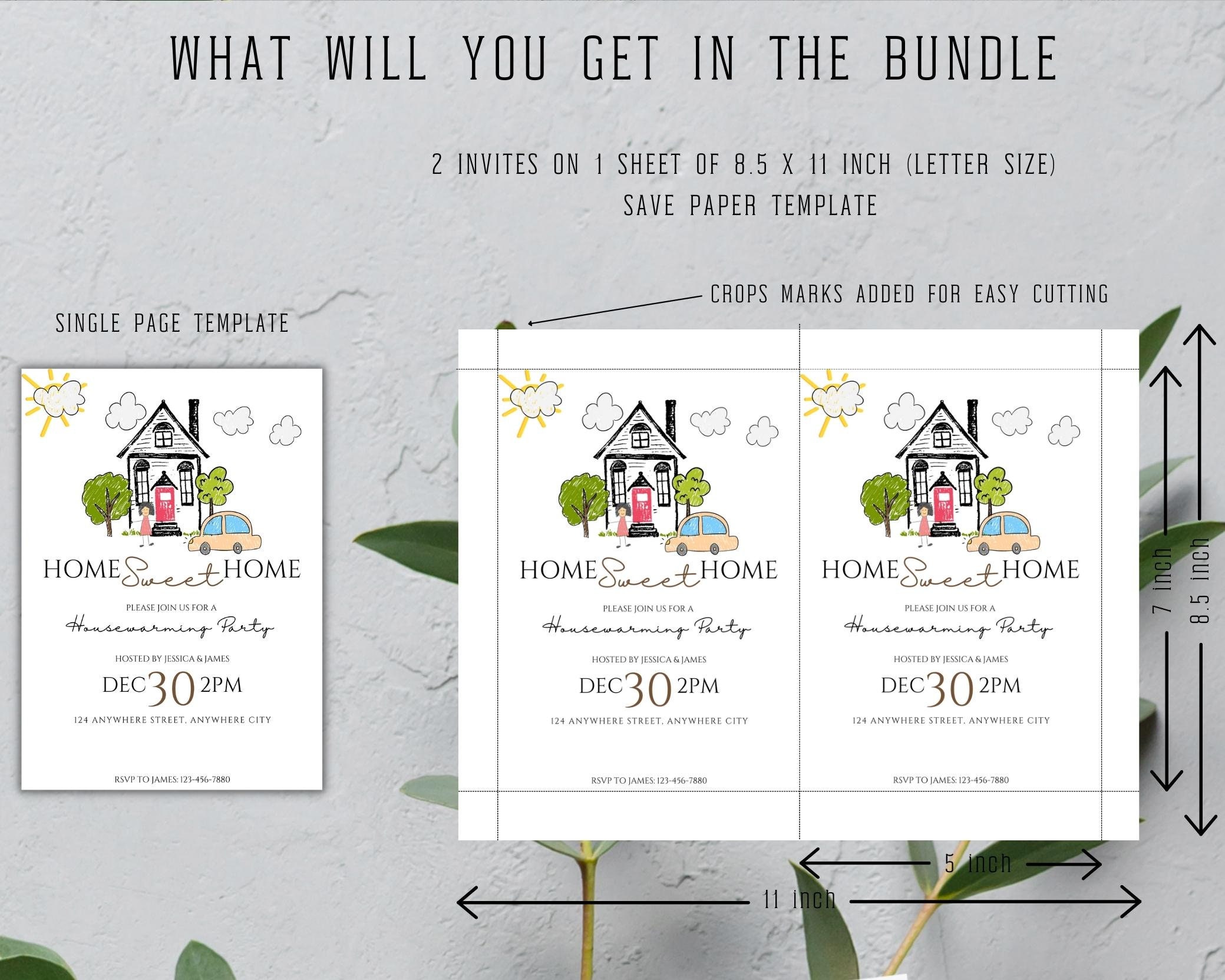 Home Sweet Home, Housewarming Invitation, New Home, New House Invite ...