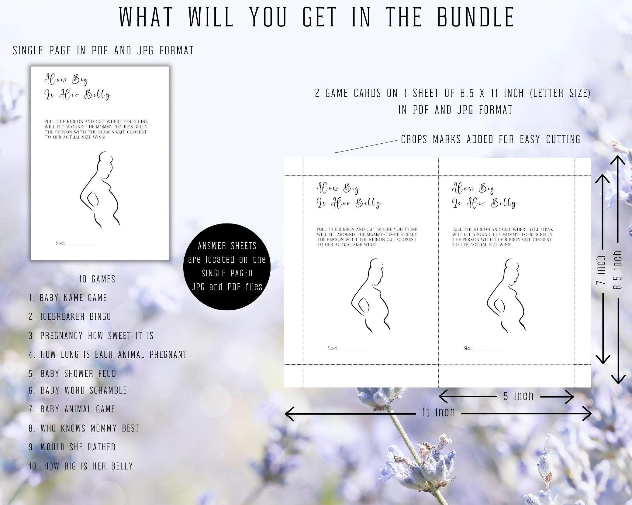 Modern Baby Shower Games, Baby Game Bundle, Shower Game Bundle, Game ...