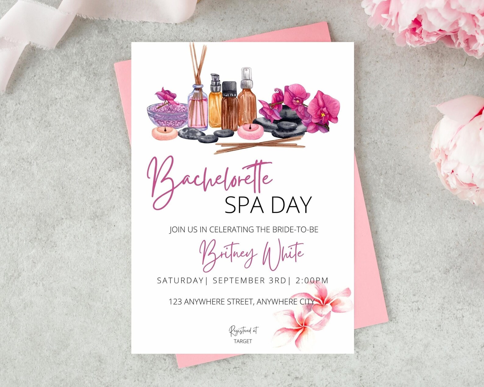 Spa Day Bachelorette Invitation, Spa Day Invite, Spa Bachelorette ...