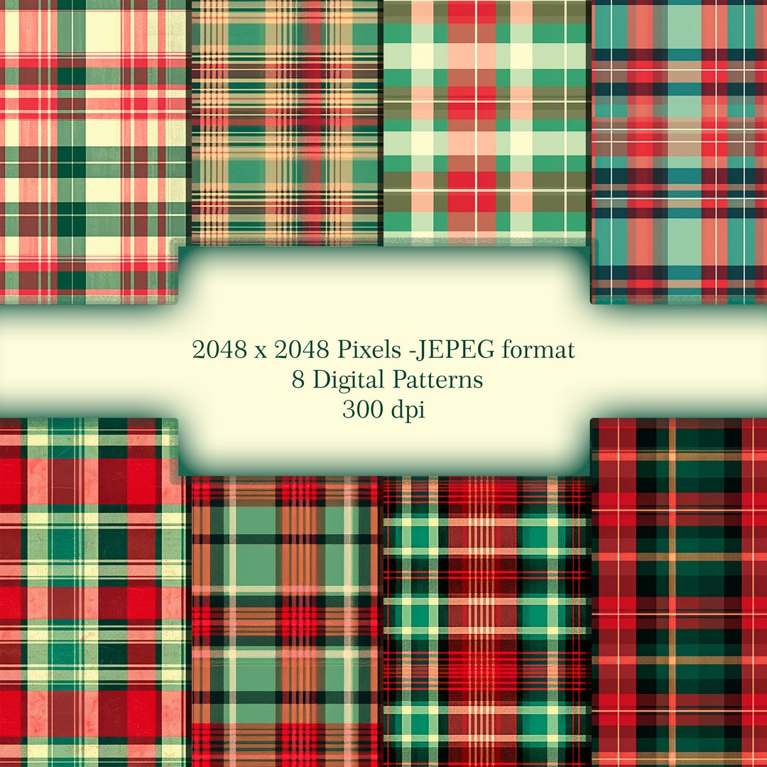 Seamless Old Vintage Plaid Pattern, Seamless Pattern, Digital Paper ...