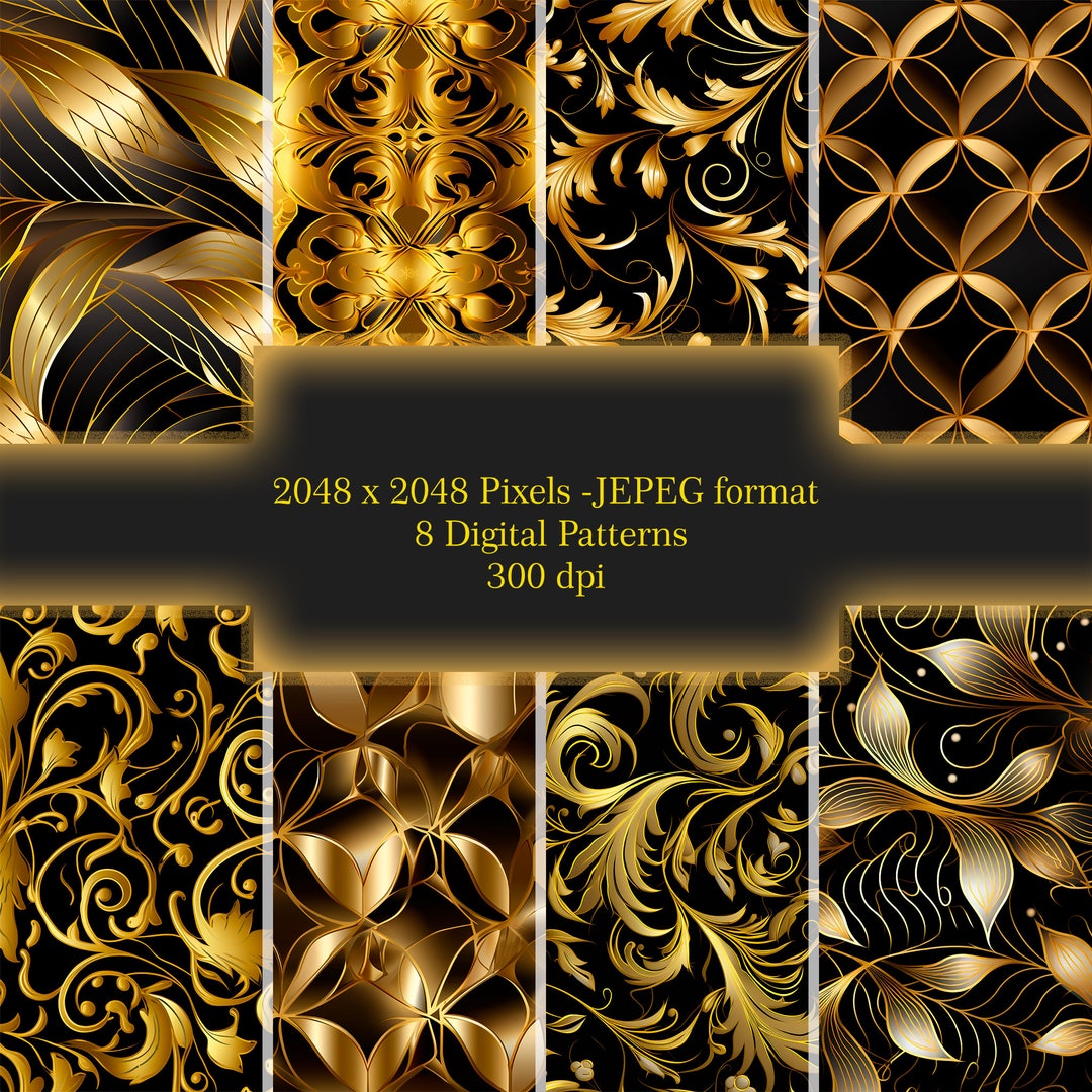 Seamless Gold Patterns, Gold Textures C Metallic Gold, Seamless Gold ...