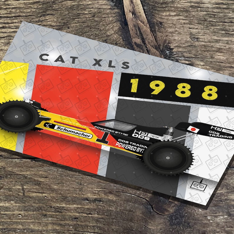 Cat XLS Print 1980s, A3, Vintage Radio Controlled Car Art, Wall Art ...