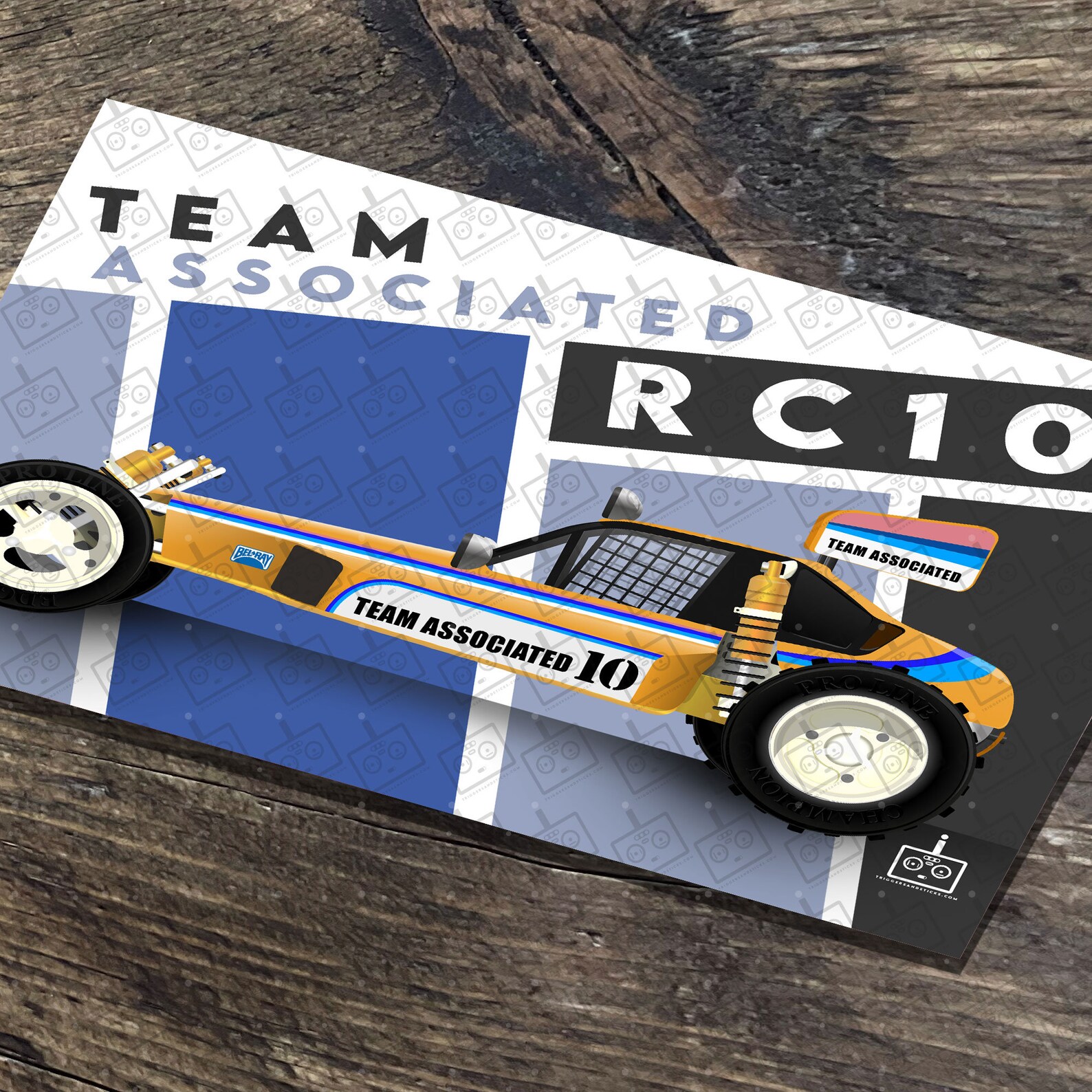 Team Associated RC10 Print, A3, Vintage Radio Controlled Car Art, Wall ...