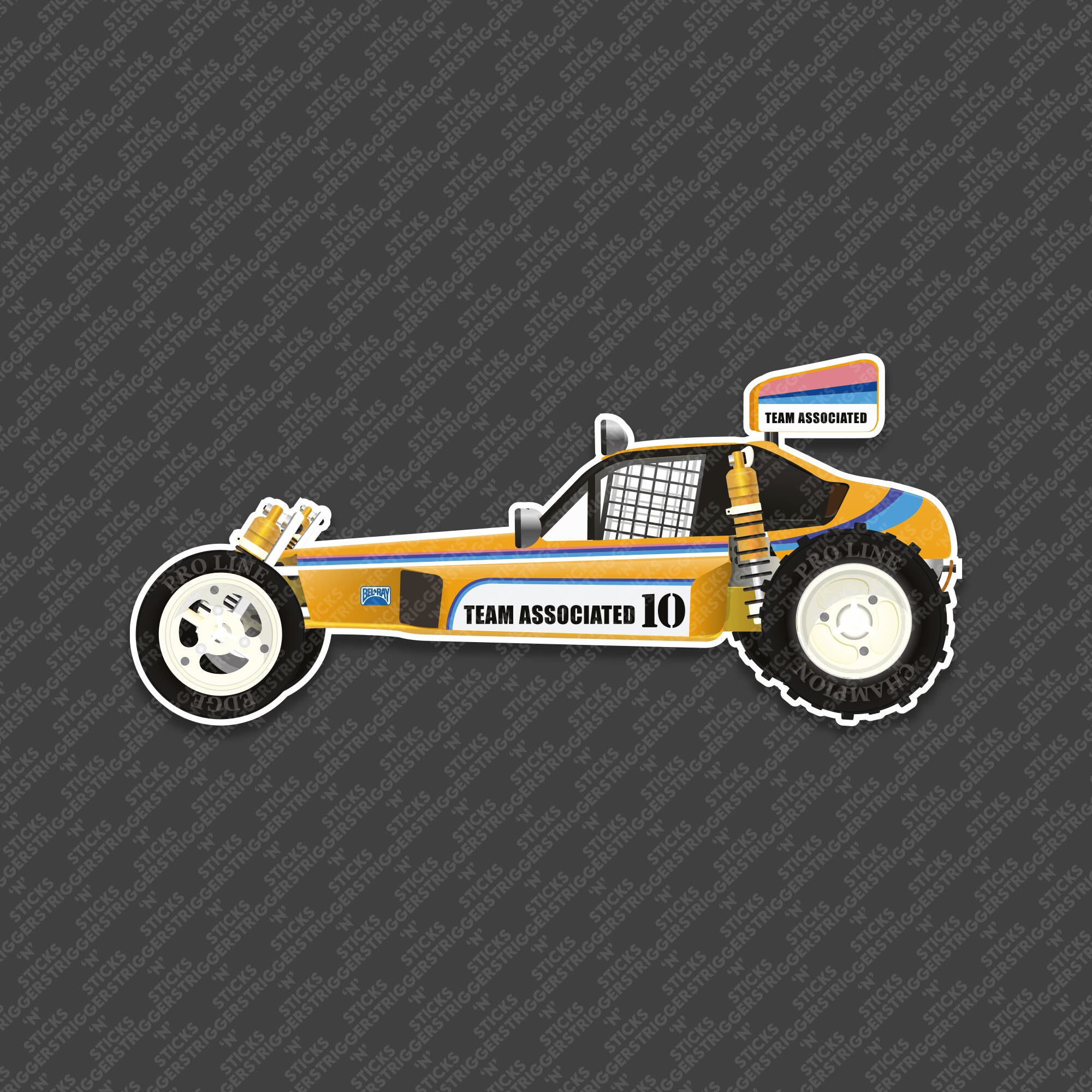 Team Associated RC10 Sticker Vintage RC Decals Radio | Etsy