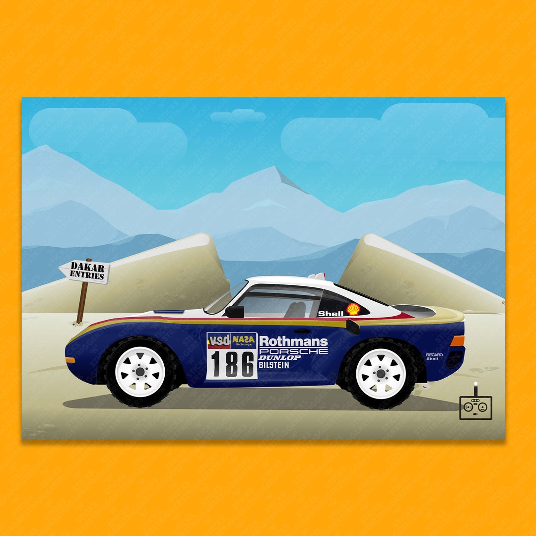 Dakar 959 Rallycar, Race Series, A3 Poster, Dakar Rally. - Etsy