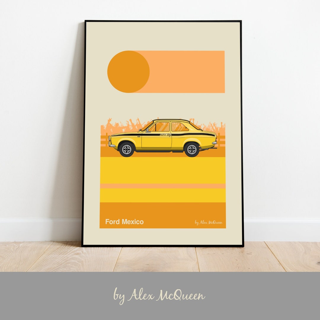 Ford Mexico Minimalist Car Print - Etsy