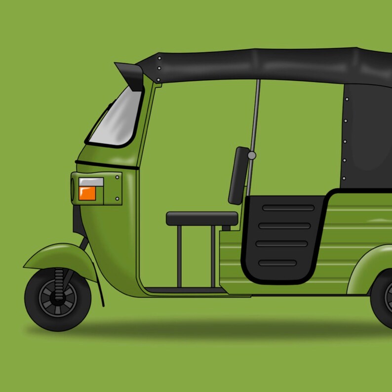 Tuc Tuc Illustration, Rickshaw Wall Art, Funny Car Poster, Car Wall Art ...