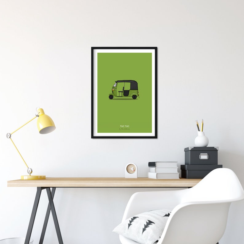 Tuc Tuc Illustration, Rickshaw Wall Art, Funny Car Poster, Car Wall Art ...