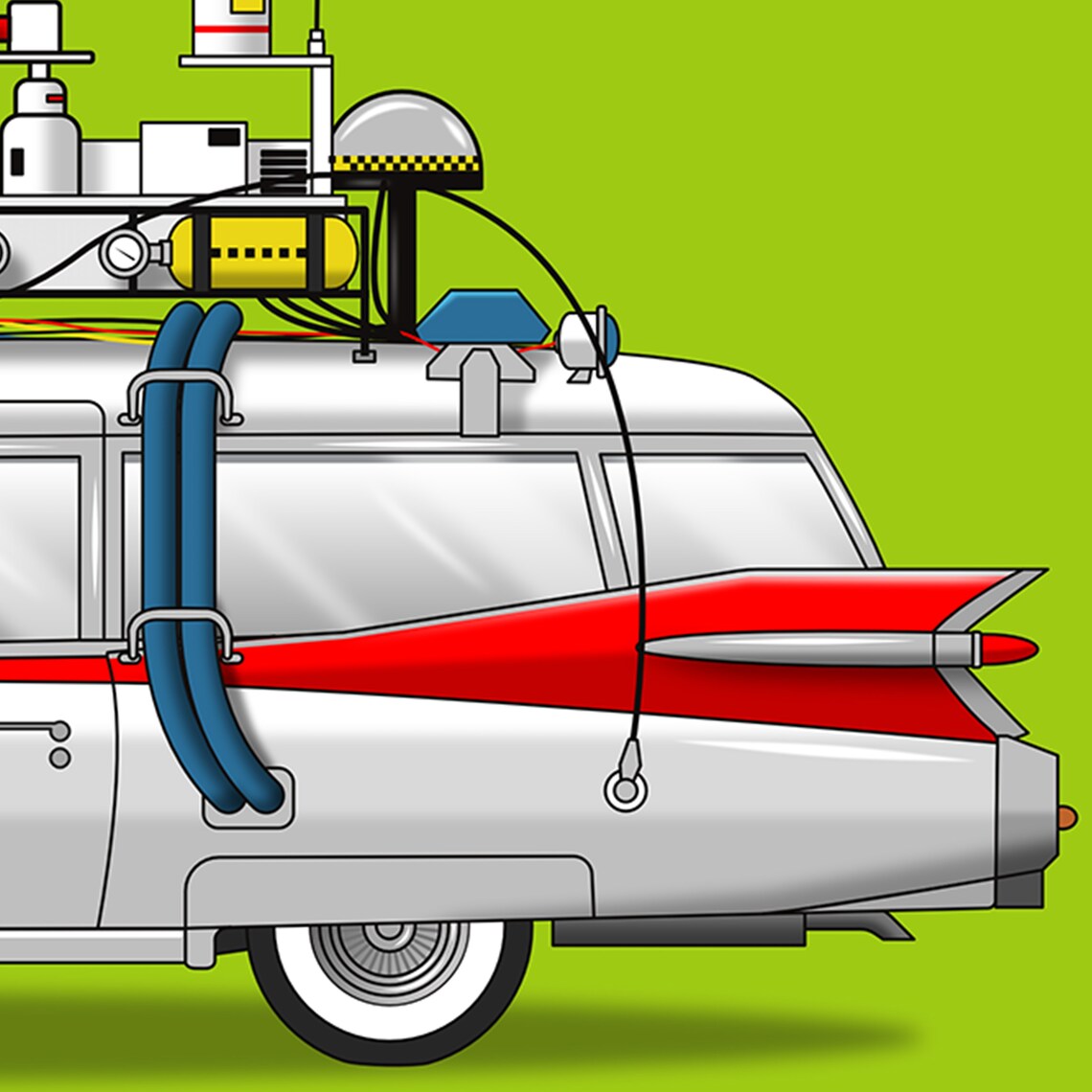 Ghostbusters Ecto-1 Print, Movie Car Print, Cars on Film, Wall Art ...