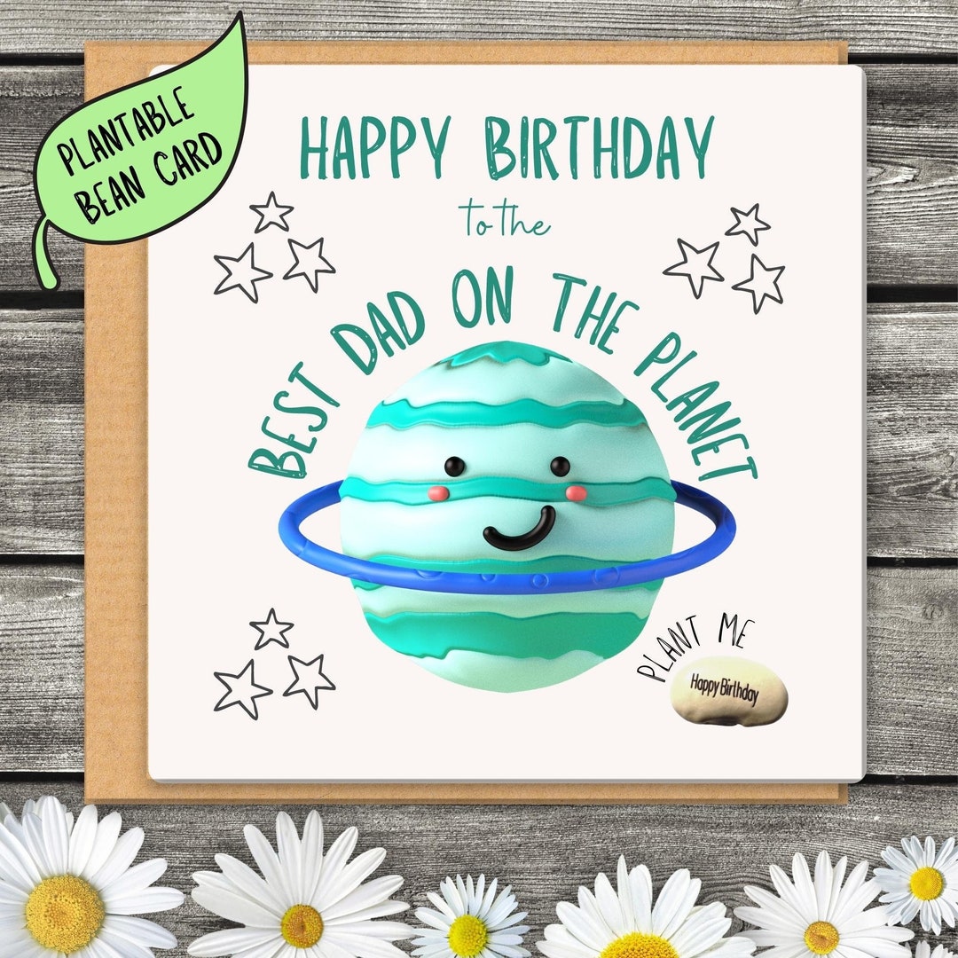 Magic Bean Card, Magic Message Bean, Happy Birthday Card, Dad Birthday ...