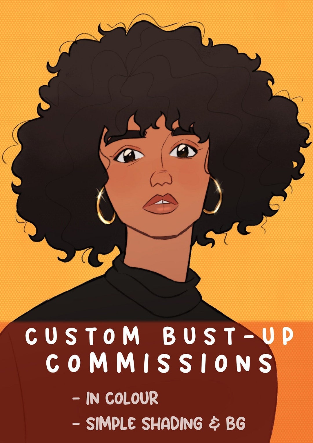 Personalised Digital Art Commission in Colour Stylised Single Character ...